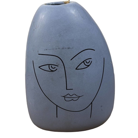 Unbranded | Accents | Female Face Line Art Vase Modernist Woman Head ...